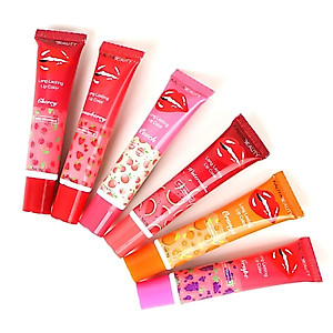 Aooba 6 Colors Sexy Colors Lip Gloss Sets Tattoo Magic Color Lip Stain Tint Long Lasting Peel Off Colored Matte