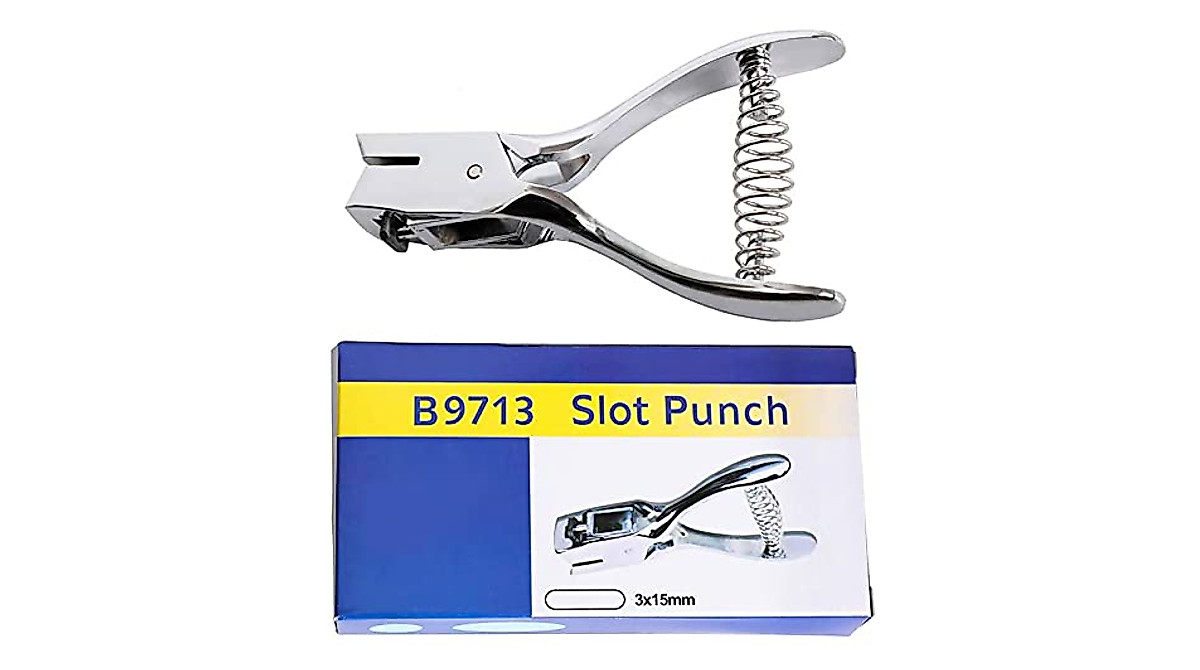 Slot Punch Badge Hole Punch Plier Tool for PVC ID Cards