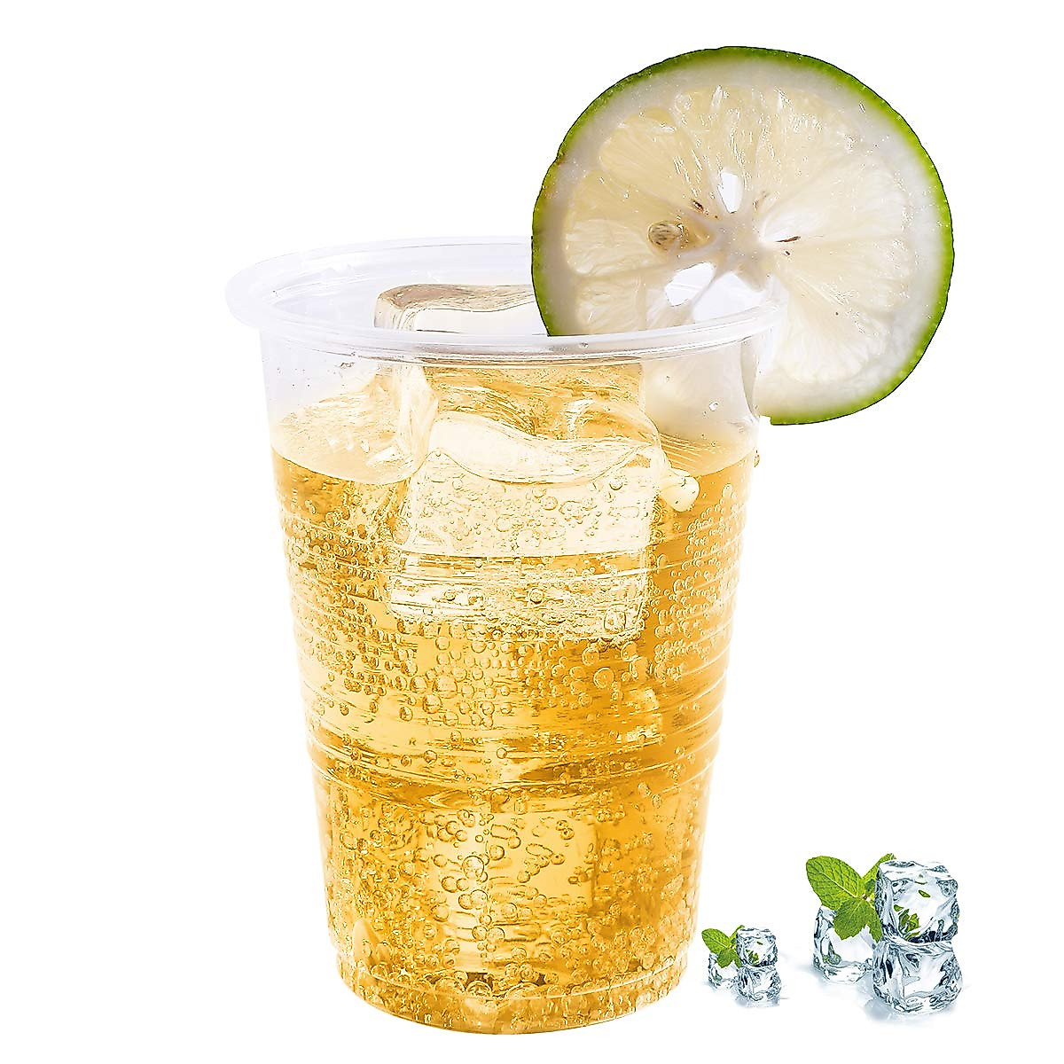 Turbo Bee 300 Pack 7 OZ Clear Plastic Cups，Disposable Drinking Cups,7 Ounce Cups-Party Cups Water Cups Ideal for Whiskey, Drinking Tasting