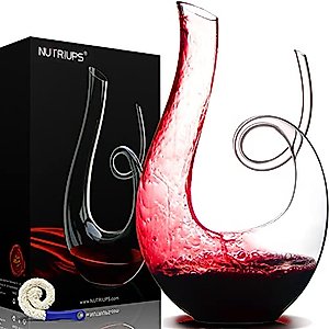 Wine Decanters by NUTRIUPS, Decanters for Wine, Wine Decanters and Carafes, Swan Wine Decanter, Swan Decanter for Wine, Lead-free Red Wine Decanters, 1.7L, Clear