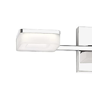 3 Lights LED Bathroom Vanity Lights, Acrylic Modern Wall Mount Lighting, LED Bathroom Wall Lighting Fixtures Over Mirror, 21W, 2509LM, 10%-100%, SCR Dimming 5000K (Natural White Light) - Chrome
