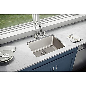 Elkay ELUH231710 Lustertone Classic Single Bowl Undermount Stainless Steel Sink, 10.00 x 18.75 x 25.00 inches