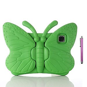 iPad Pro 11 Kids Case, iPad Pro 11 inch 2020 Case for Kids, Light Weight Shockproof EVA Foam Protective Tablet Cover Stand Case for iPad 11" 2nd Generation - Cute Butterfly (Rose Red)