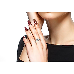 3CT Moissanite 3 Stone Emerald Cut Moissanite Engagement Rings for Women, 2-1/2 Carat Center Emerald Cut 2CT with Radiant Cut 1/2CT Sterling Silver with 18K White Gold Plated D Color VVS1 Clarity Wedding Ring Anniversary Promise Ring for Her Size 7