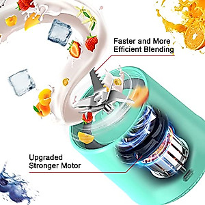 Portable Blender, Personal Size Blender for Smoothies and Shakes,USB Rechargeable Mini Blender Fresh Juicer Cup with Stronger Motor Household Fruit Mixer for Kitchen,Home,Travel…