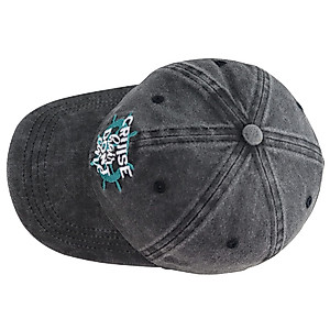 Cruise Essentials for Men Women, Cruise Hair Don't Care Hat, Adjustable Washed Cotton Embroidered Boat Sun Beach Baseball Cap, Christams Birthday Gifts for Mom Dad Friend Captain Sailors Cruise Lovers