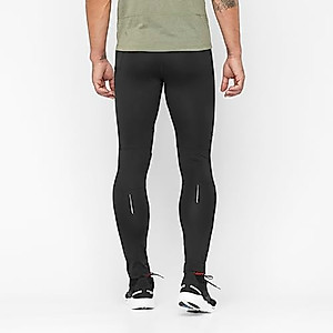 Salomon Men's Standard Cross Run Tight, Deep Black, Large