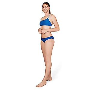 Speedo Women's Standard Swimsuit Bikini Top, Strappy Bright Cobalt, Large