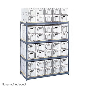 Safco Products 5260 Archival Shelving Steel Frame 84" H for use with Archival Shelves 5261, Sold Separately, Gray