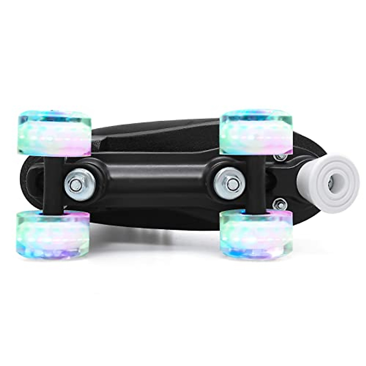 FEETCITY Womens Roller Skates High-Top Double-Row Leather Roller Skates for Girls Boys for Indoor Outdoor Size 9 Black