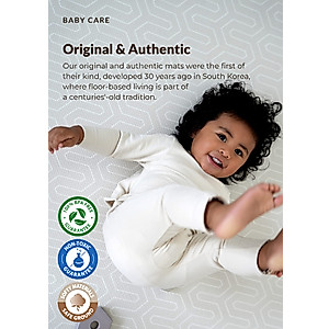 Baby Care Play Mat (Large, Hygge - Bloom & Entry) 82'' x 55'' Original One-Piece Reversible Rollable Waterproof Play Mat for Infants, Babies, Toddler, and Kids