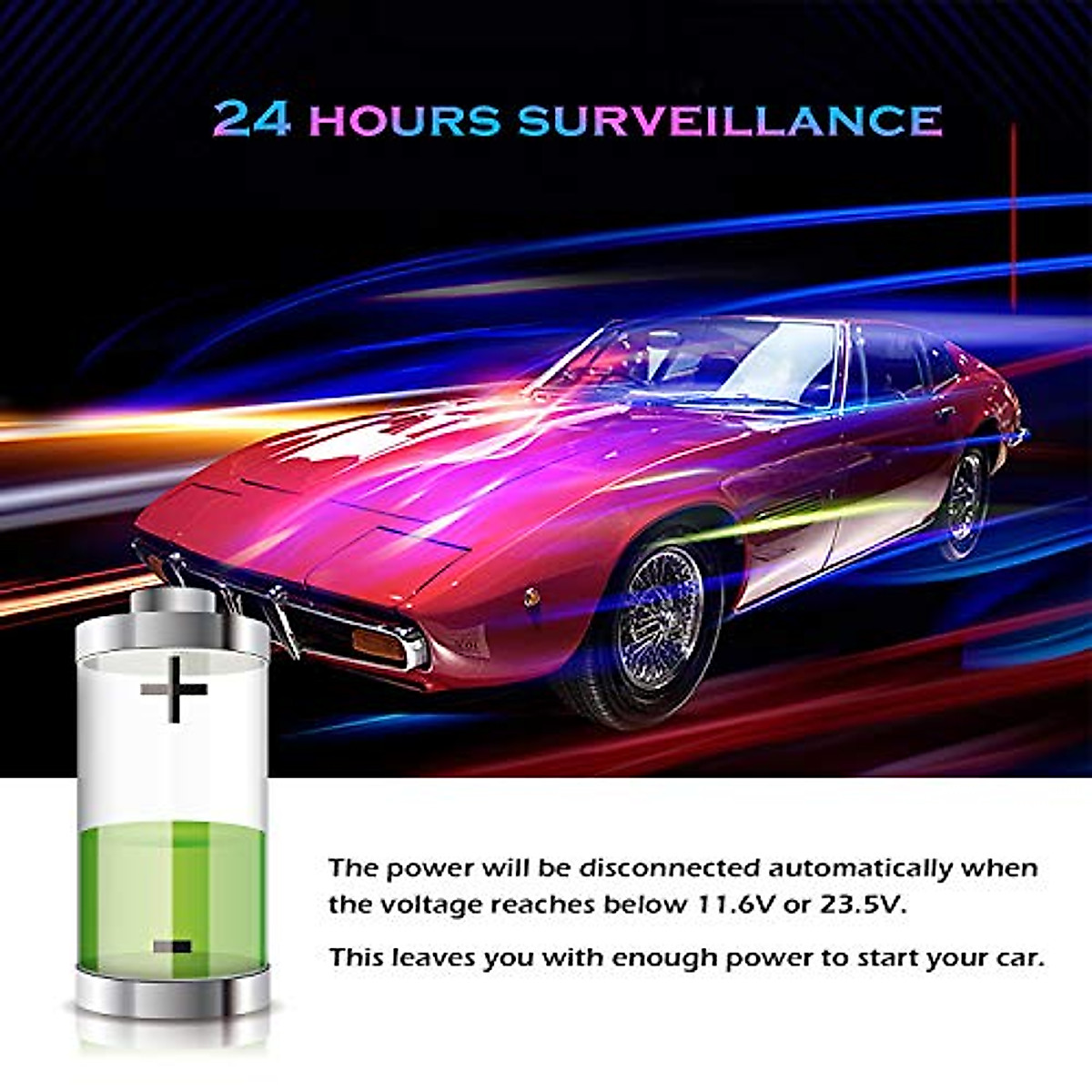 Dash Cam Hardwire Kit, Mini USB Hard Wire Kit Fuse for Dashcam, Plozoe 12V-24V to 5V/2A Car Dash Camera Charger Power Cord（13ft）