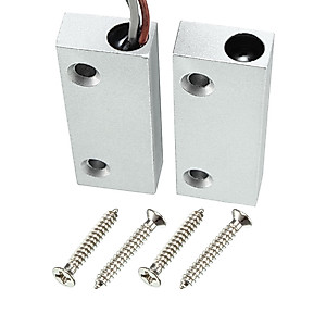 uxcell Rolling Door Contact Magnetic Reed Switch Alarm with 3 Wires for N.O./N.C. Applications MC-52