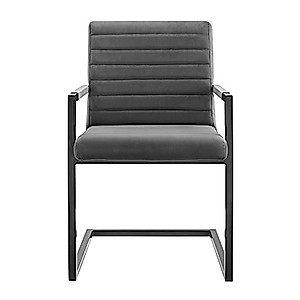 Modway Savoy Performance Velvet Dining Chair Set of 2, Gray