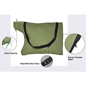 Zipcase Leaf Blower Vacuum Zippered Bottom Dump Bag for for Ultra Blower Rake & Vacuum Leaf Blowers