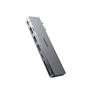 Anker USB C Hub for MacBook, Anker 547 USB-C Hub (7-in-2), Compatible with Thunderbolt 4 USB C Port, 4K HDMI, USB C and 2 USB A Data Ports for MacBook Pro 13 Inch, MacBook Air M1 / M2, and More