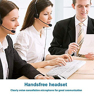 Corded Phone Headset, MCHEETA Call Center Telephone Headset with Dialpad, Noise Cancelling Phone Headsets for Office/House Phones