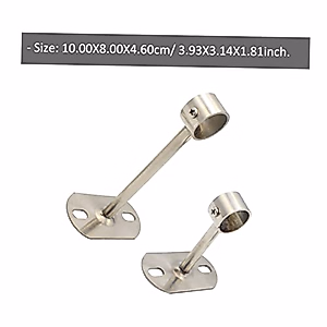 SWOOMEY 2pcs Pole Crane Ceiling Shower Curtain Rod Heavy Duty Brackets Pipe Brackets Closet Rod Support Ceiling Mount Bracket Ceiling Mount Brackets for Curtain Rods Bathroom Accessory