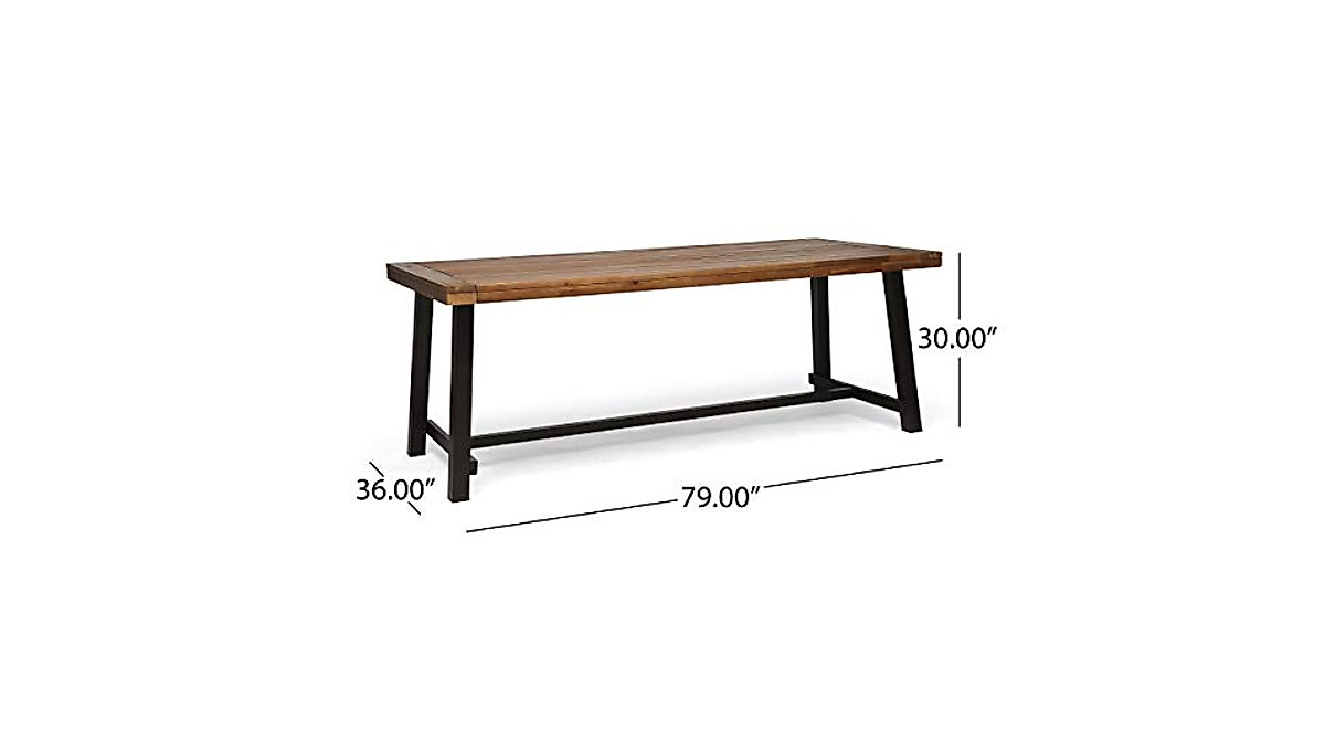 Beau Outdoor Eight Seater Dining Table - Modern Industrial