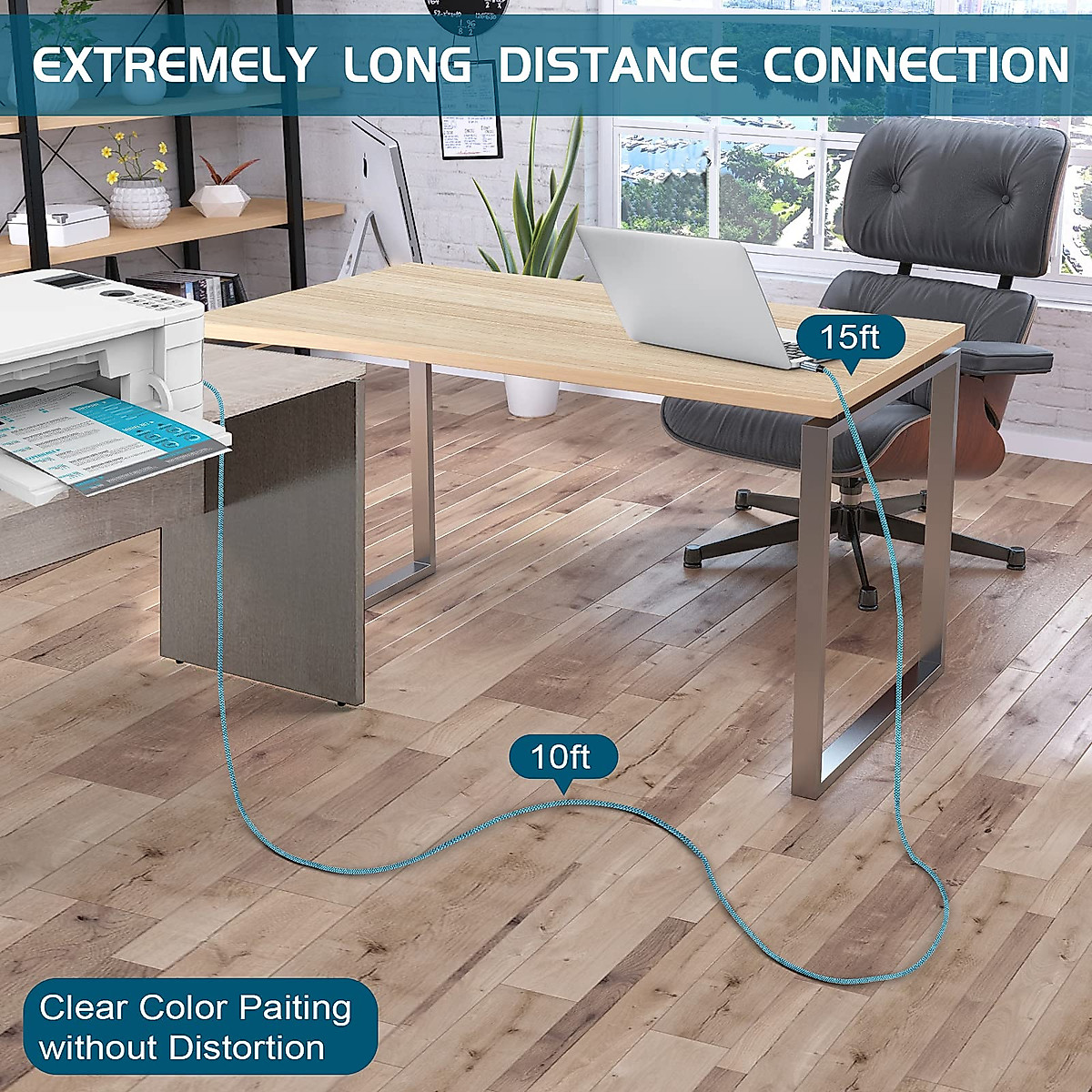 GOSYSONG USB C Printer Cable 20ft, High Speed USB C to USB B Printer Cord Compatible with Printer, Scanner, Fax, Midi Keyboard