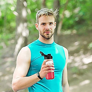 12 Pcs Plastic Sports Bottles 17 oz Reusable Water Bottles Bulk Portable Sports Drink Bottles Cups Pack Bike Water Bottles with Handle for Kids Adult School Teams Gym Hike Camping Cycling (Clear)