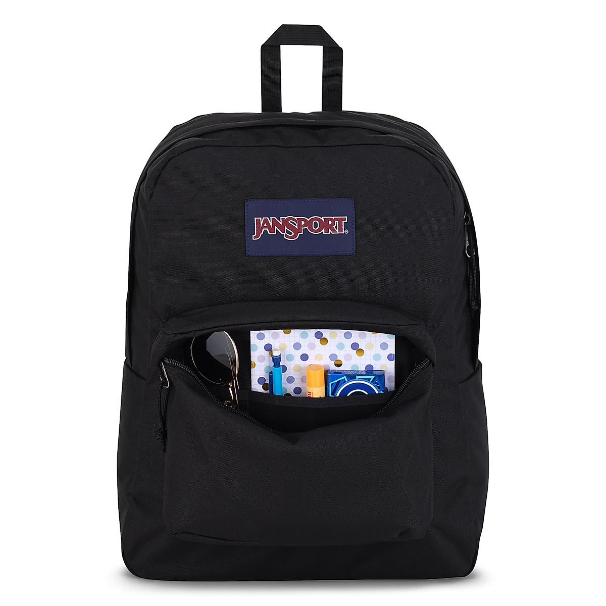 JanSport SuperBreak One School Backpack for Girls, Boys, Black - Durable, Lightweight Bookbag for Teens with 1 Main Compartment, Front Utility Pocket with Built-in Organizer - Premium Backpack