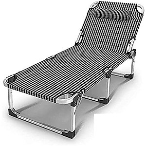 XZGDEN Lightweight Camping Chairs Garden Loungers Folding Chair Deck Chair Chaise Lounges, Terrace Recliner Beach Chair Folding Lounge Camping Pool Support 440 Pounds (Color : D)