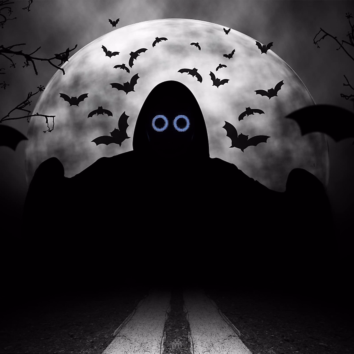 Saparlo LED Mask with Gesture Sensor, Rechargeable Bluetooth Light Up Mask, Face Transforming Shining LED Face Mask, APP Controlled-Programmable Glow Mask for Kids/Adult Cosplay Costume Party