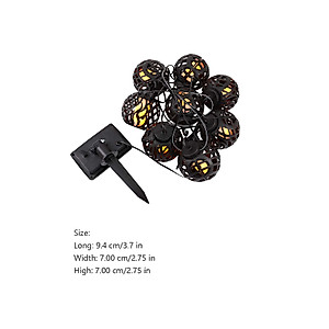 Uonlytech Creative Lantern Shape String Light String Flame Garden Lights Plastic LED String Lights