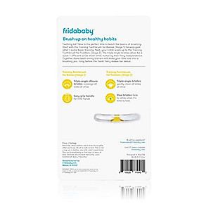 Grow-with-Me Training Toothbrush Set | Infant to Toddler Toothbrush Oral Care for Sensitive Gums by Frida Baby