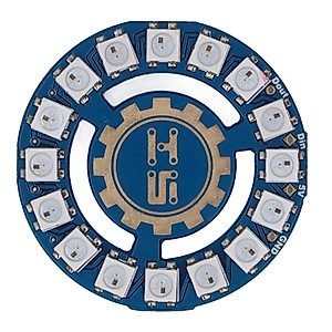 Ring RGB LED, Full Color 800Kbps 2 Pcs Programmable 5V LED Ring Lamp Board for Lighting
