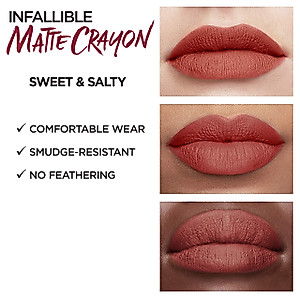 L’Oréal Paris Infallible Matte Lip Crayon, Sweet and Salty (Packaging May Vary)