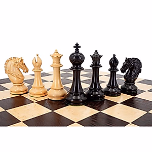 THPT Professional Chess Set Wooden Chessboard Set with Pieces Leather Storage Bag Handmade Chess Set for Adults Professionals Board Games (Color : Dalbergia Pieces)