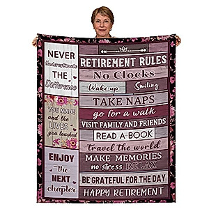Nahjiiem Retirement Gifts for Women Men Retirement Blanket Retired Throw Blanket Best Retirement Gifts Ideas 50"×60"