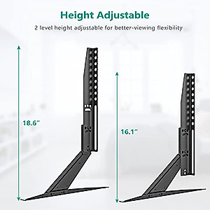 WALI Universal TV Stand Tabletop, for Most 23 to 42 inch LCD Flat Screen TV, VESA up to 400x300mm (TVS002), Black