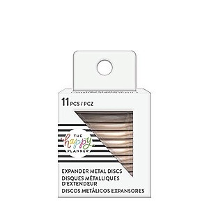 me & my BIG ideas Metal Expander Discs, Rose Gold - The Happy Planner Scrapbooking Supplies - Add Extra Pages, Notes & Artwork - Create More Space for Notebooks, Planners & Journals - Expander Size