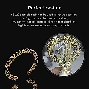 IFUN Jewelry Casting Resin for LCD 3D Printer Lost Wax Dental Casting UV-Curing Resin 405nm-Easy to Print- High Resolution Photosensitive Castable Resin Liquid- Bright Green 500ml