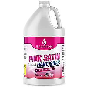 Antimicrobial Hand Soap: Silky Pink Lotion Liquid Hand Wash -Bulk One Gallon (128 oz) Refill Jug. PH Balanced Ultra-Strength. Made In USA (One Gallon)