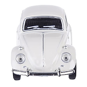 Berry President 1967 Classic Beetle Bug Vintage 1/32 Scale Diecast Metal Pull Back Car Model Toy for Gift/Kids (Beige)