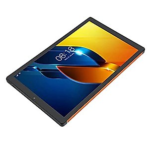 Kids Tablet, 5G WiFi Calling MT6592 10 Cores 1960x1080 8800mAh Battery Orange 10.1in Tablet 100240V for Play (US Plug)