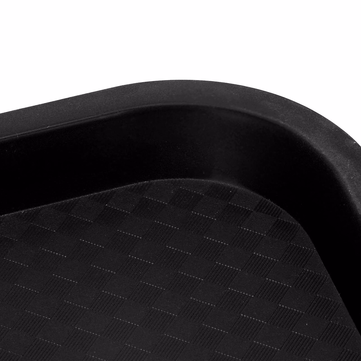 Food Service Tray, Professional Slip Resistant Fast Food Tray Safe Mellow Multi Purpose for Restaurant Canteen(Black)