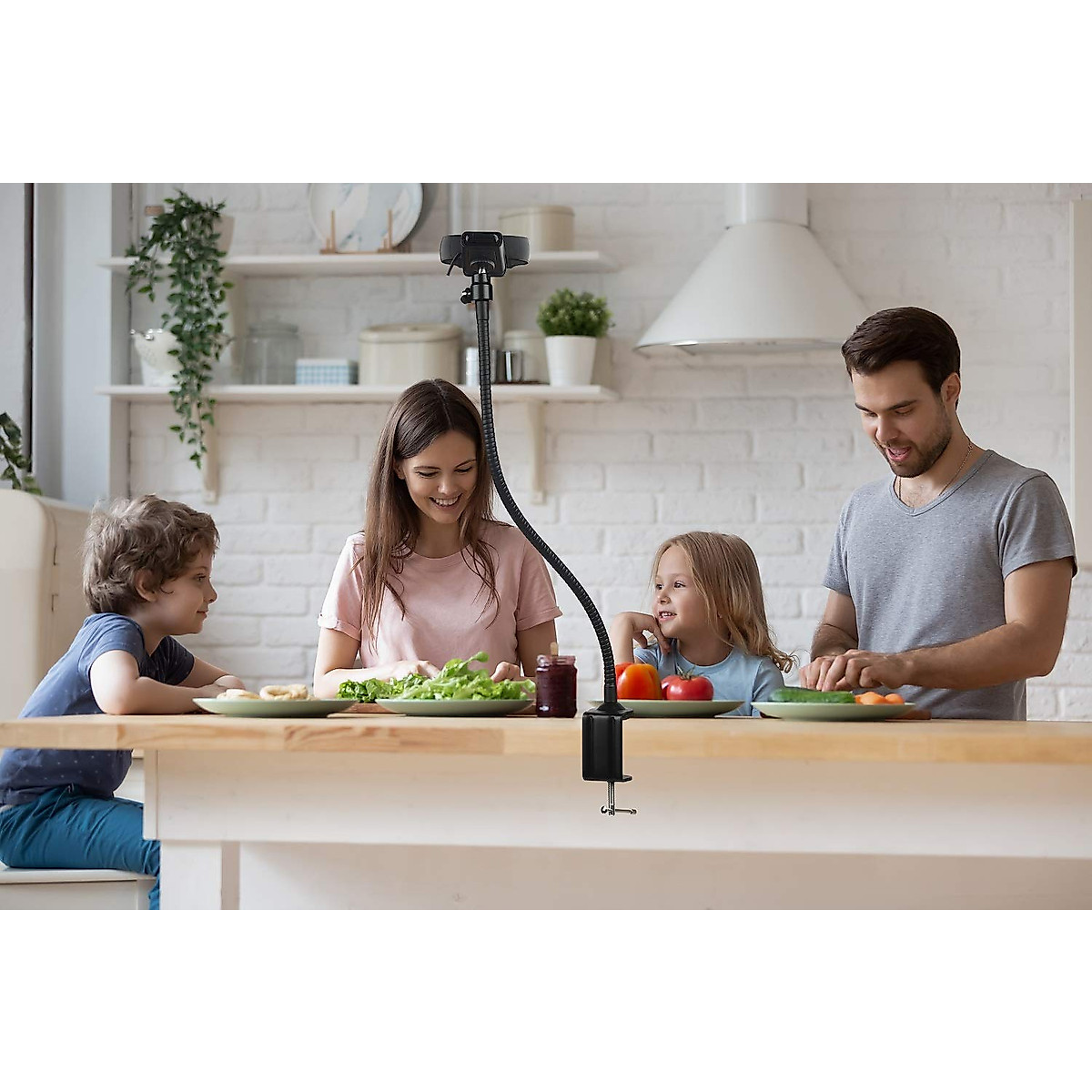 AceTaken Webcam Mount - Flexible Gooseneck Arm Clamp Stand Tripod for Logitech Webcam C920s C920 C930e C922x C930 C922 C925e C615 Brio - 25 inches