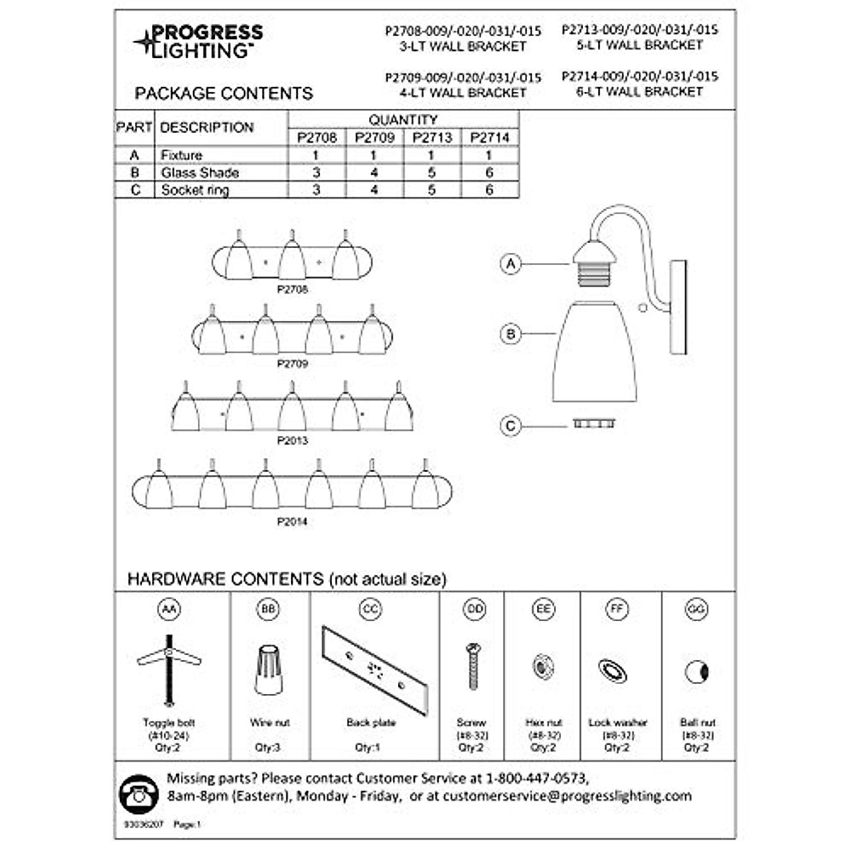 Progress Lighting P2708-09 Gather Bath & Vanity, Brushed Nickel