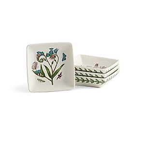 Portmeirion Botanic Garden 3-Inch Square Mini Dishes, Set of 4