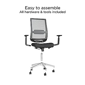 STAPLES Union & Scale 24328573 Marrett Mesh and Fabric Task Chair Black (53249)