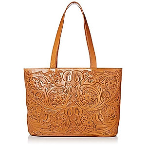 Mauzari Women's Large Leather Tote Handbag (Honey)