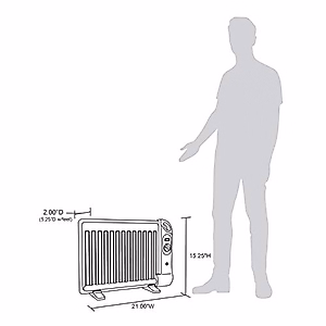NewAir Portable Heater - 400-watt Under Desk Heater with Slim Fit Design and Silent, Energy Efficient Operation | Ideal for Office, Desk, Home, and More