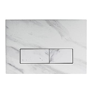 WOODBRIDGE Intelligent Compact Elongated Dual-flush wall hung toilet with Bidet Wash Function, Heated Seat & Dryer. Matching Concealed Tank system and White Marble Stone Slim Flush Plates Included