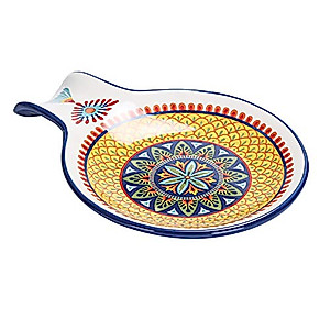 Bico Havana Ceramic Spoon Rest for Stove Top, Kitchen Counter, House Warming Gift, Dishwasher Safe