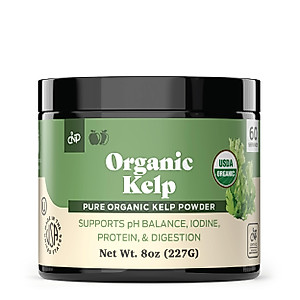 Organic Kelp Powder Supplement - Bulk Raw, Dry, Pure Sea Kelp Seaweed Powder 8oz 75 Serving Thyroid, Iodine, & Digestion